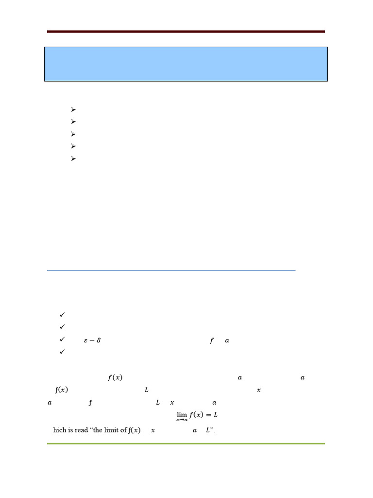 Calculus I Module (5) | PDF | Trigonometric Functions | Limit (Mathematics)