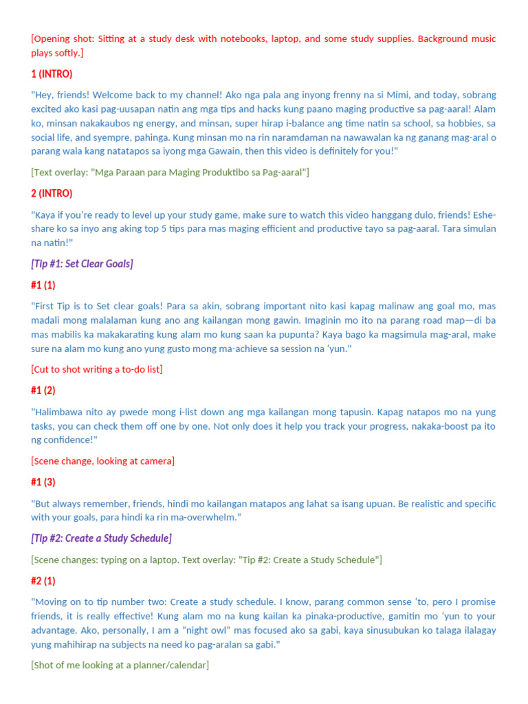 Mga Paraan para Maging Produktibo sa Pag-aaral | PDF