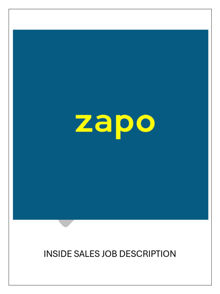 Inside Sales Job Description | PDF | Sales | Economies