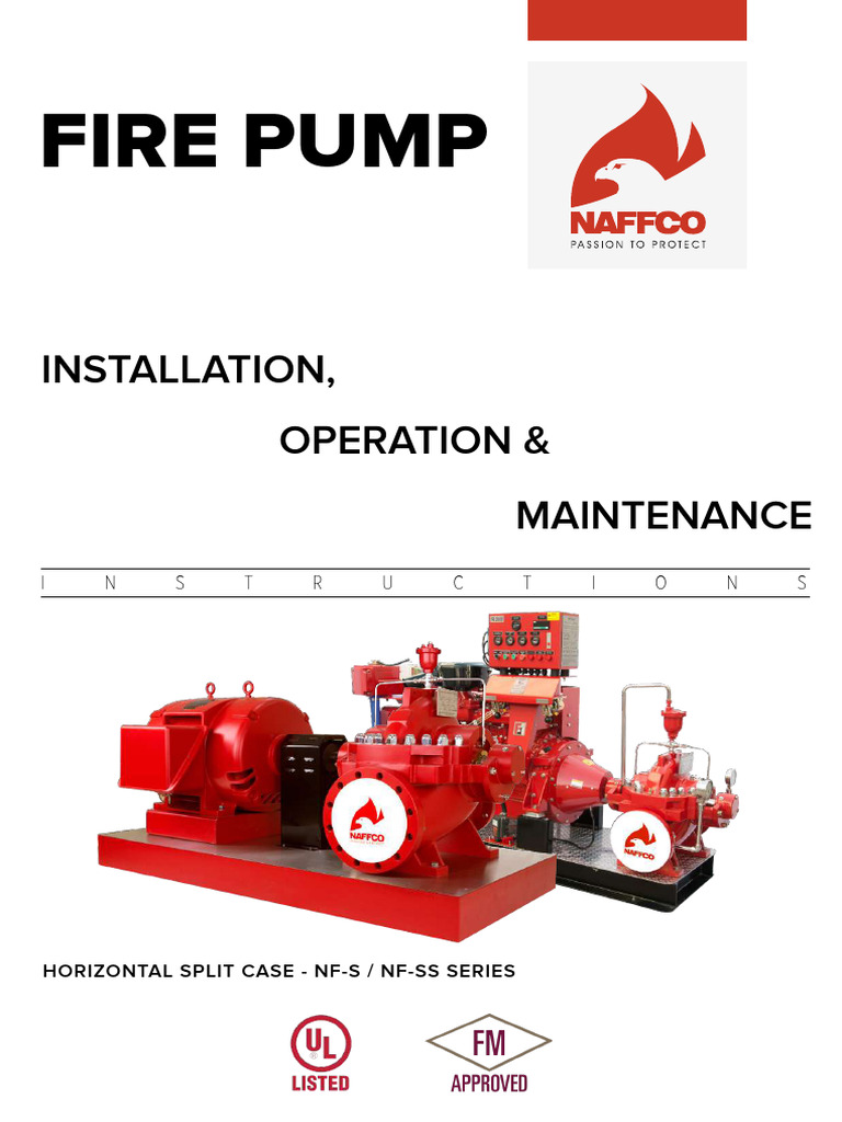 NF S Series Horizontal Splitcase IOM | PDF | Pump | Valve