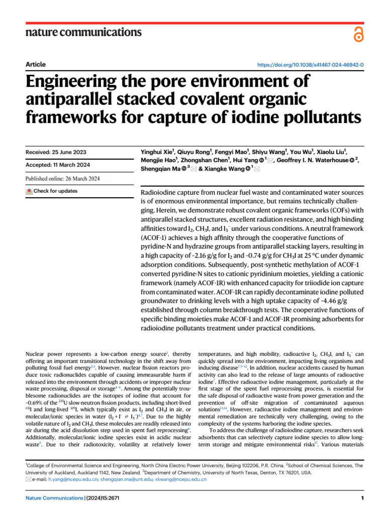 Engineering The Pore Environment of Antiparallel Stacked Covalent ...