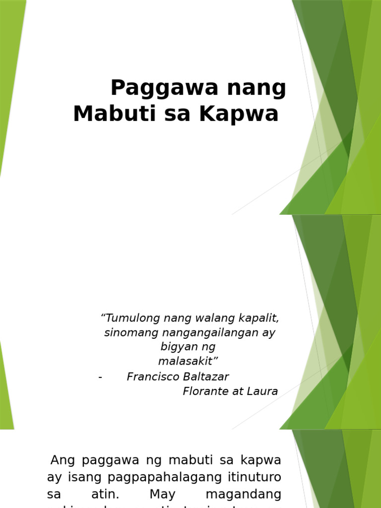 Paggawa Nang Mabuti Sa Kapwa - 7 | PDF
