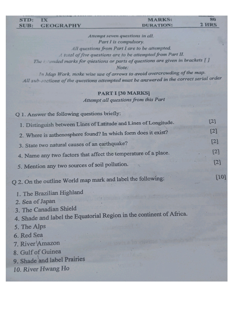 9 Icse Geography | PDF