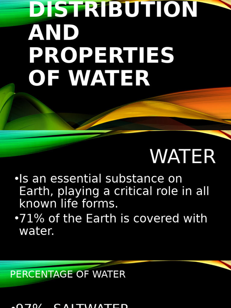 Water Distribution and Quality Indicators | PDF