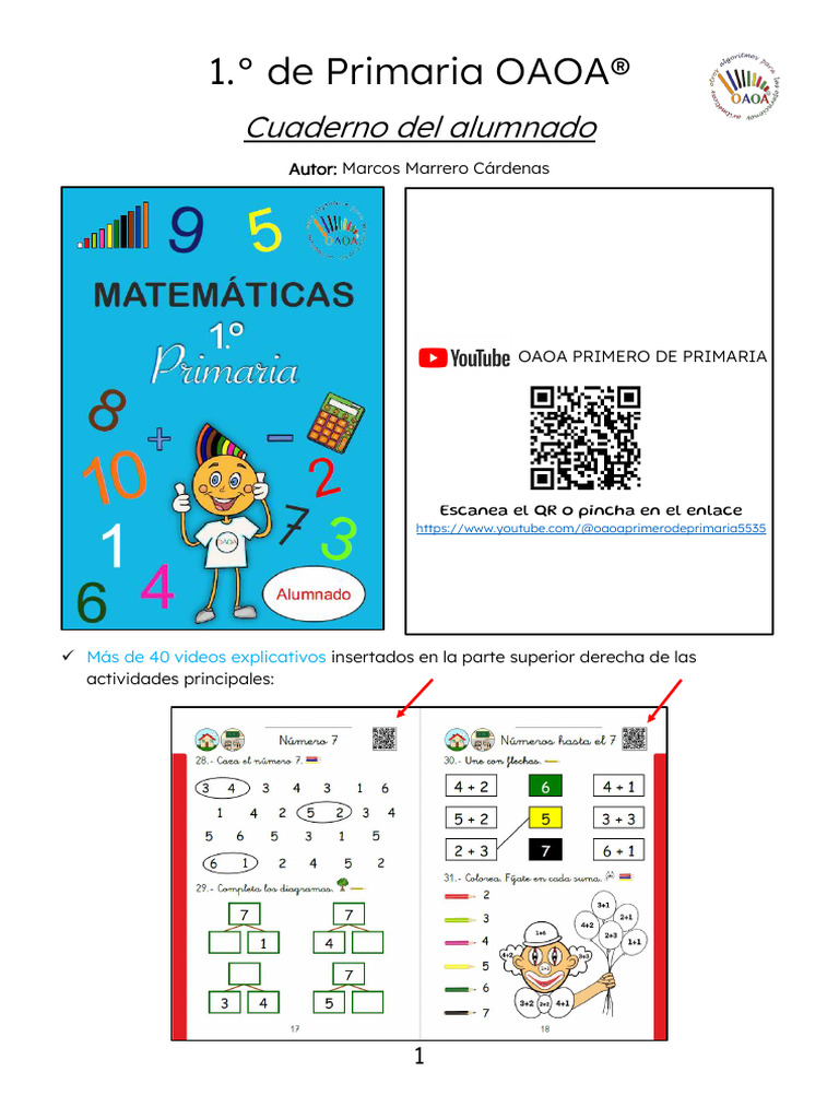 1.º Primaria Oaoa | PDF | Aprendizaje