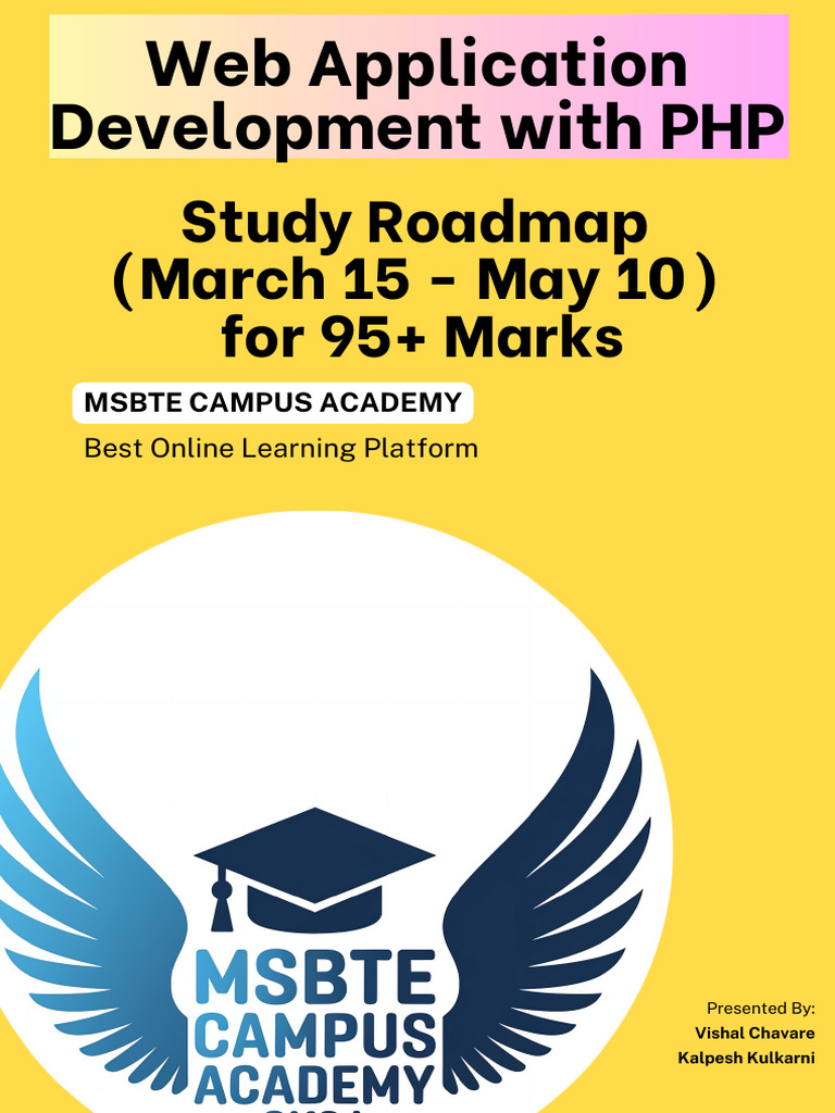PHP MSBTE Success Pack - Your Shortcut To 95+ Marks! | PDF | Php | Databases