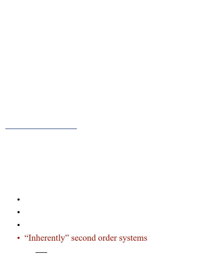 Lec9_Chapter 5- Second Order Systems | PDF | Force | Damping