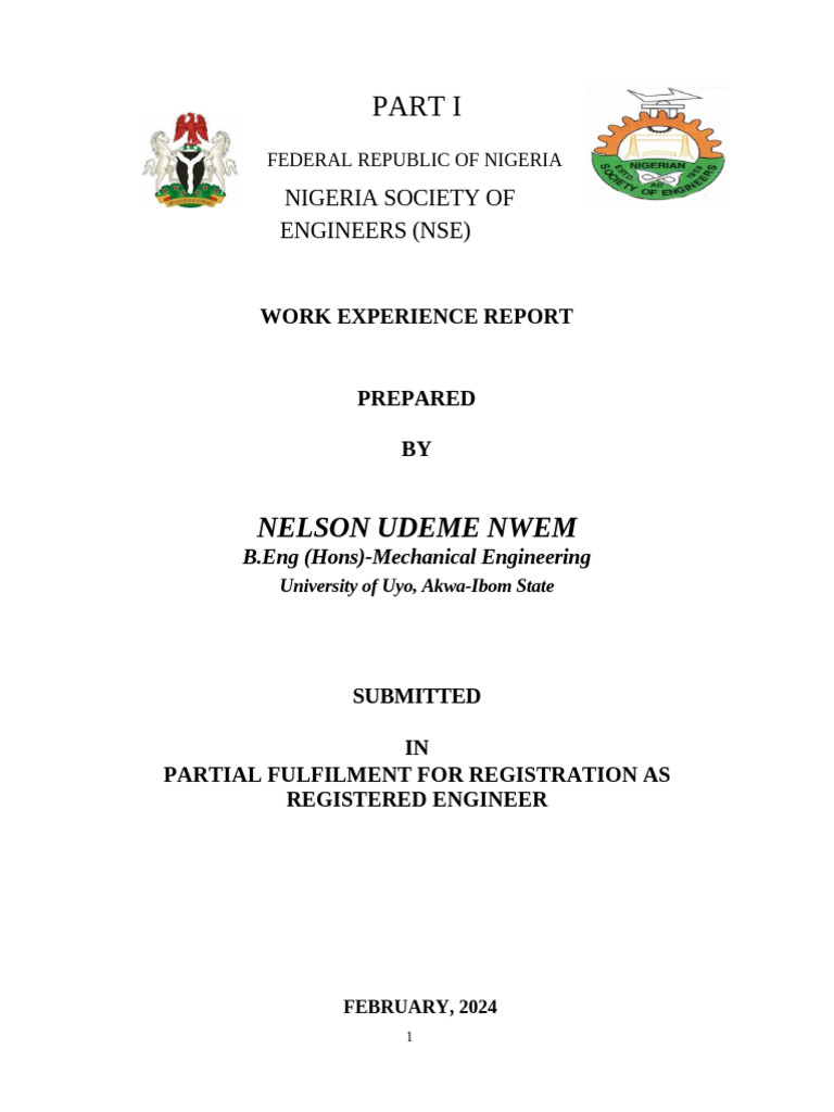 Nelson Udeme Uwem REPORT MECHANICAL | PDF | Casing (Borehole) | Oil Well