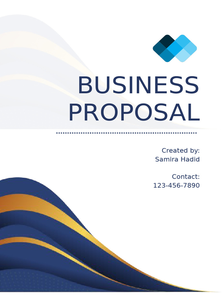 Blue Navy White Formal Professional Business Proposal Document A4 | PDF