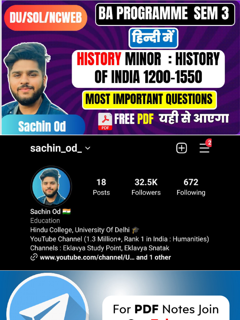 His Minor Sem 3 Hindi | PDF