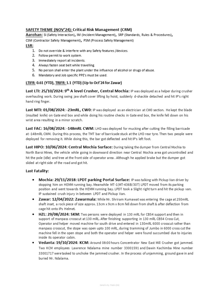 VSAP Audit: Safety Incident Overview | PDF | Safety