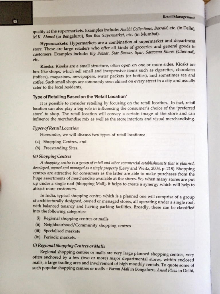 Types of Retailing - Location and Ownership | PDF