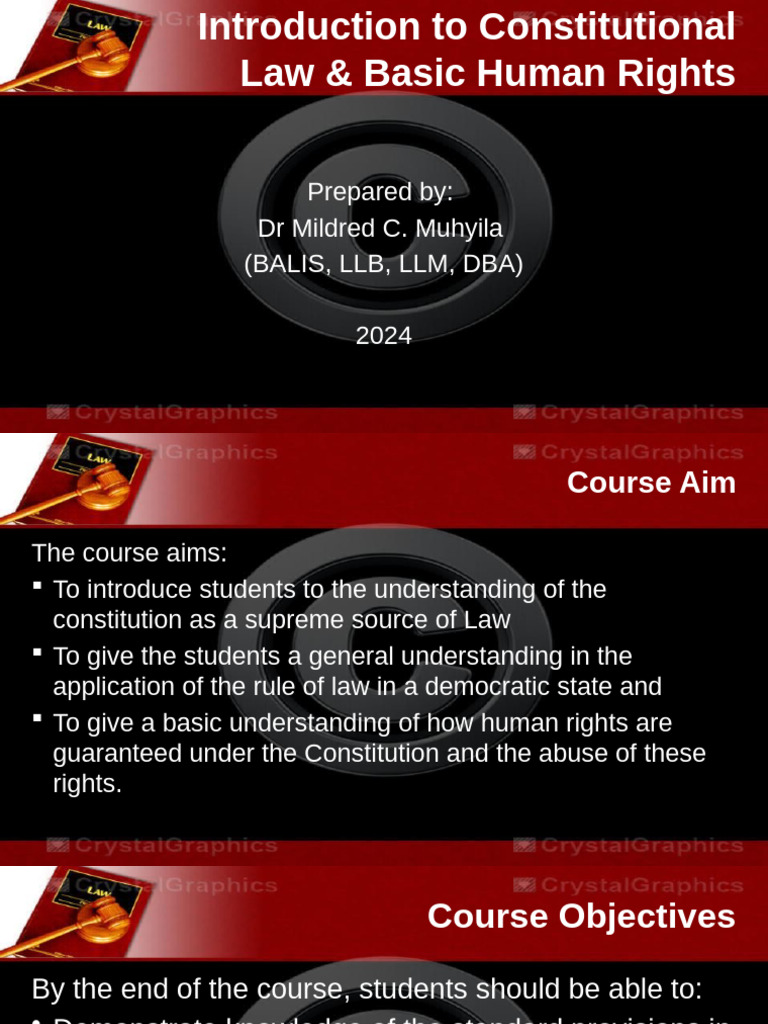 Chapter - 1 (1) Introduction To Constitutional Law Basic Human Rights ...