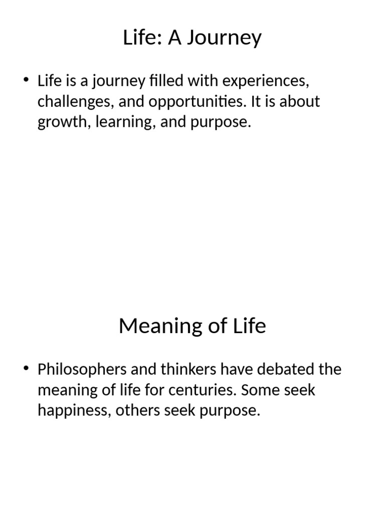 Life: A Journey of Growth and Purpose | PDF