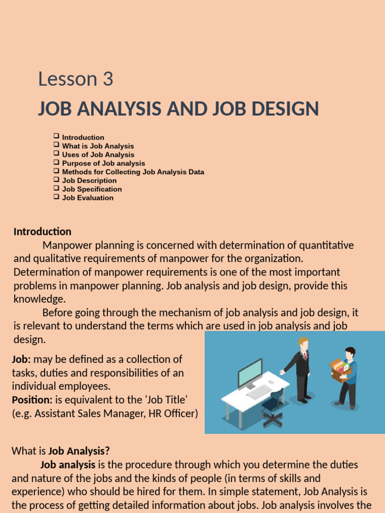 Job Analysis and Design Overview | PDF | Human Resources | Occupational ...