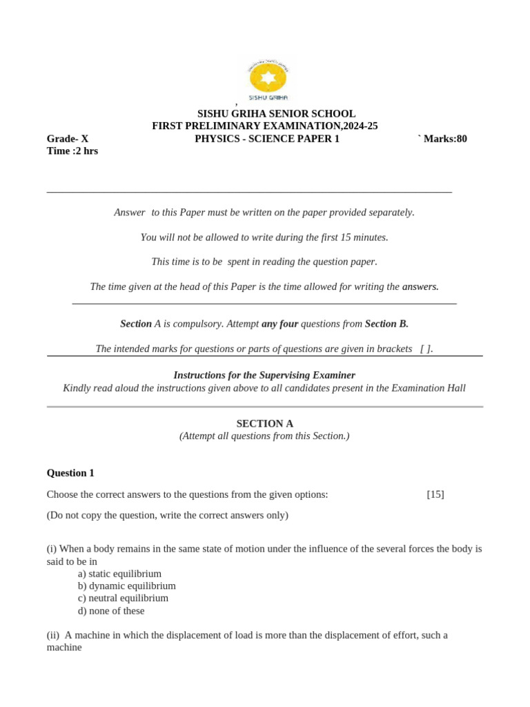 Phy - Qpaper I Prelims 10.'24' 25 | PDF | Neutron | Radiation