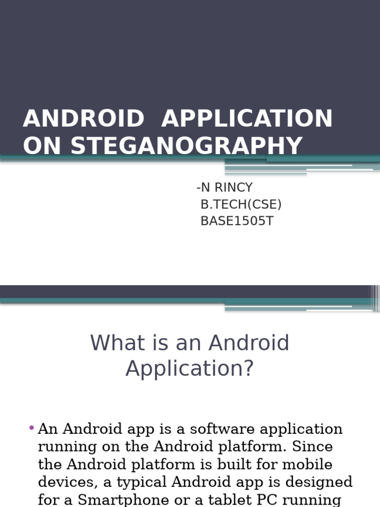 Android Application On Steganography | PDF | Data Compression ...