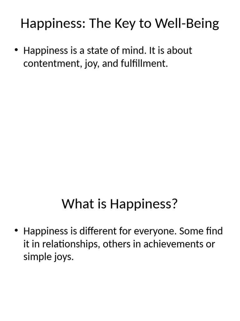 Happiness Presentation | PDF