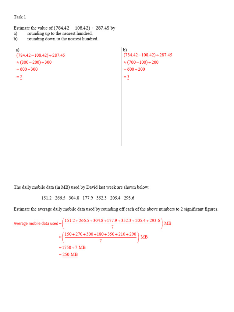 F1 CH 8 Numerical Estimation | PDF | Arithmetic | Applied Mathematics