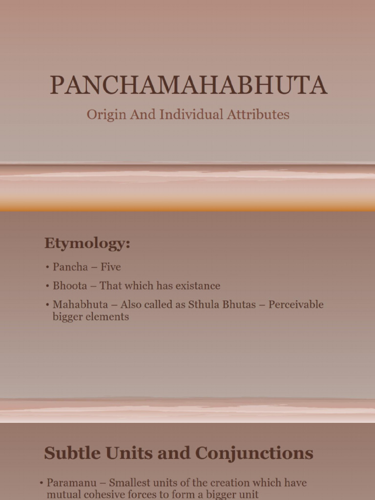 Pancha Maha Bhuta | PDF