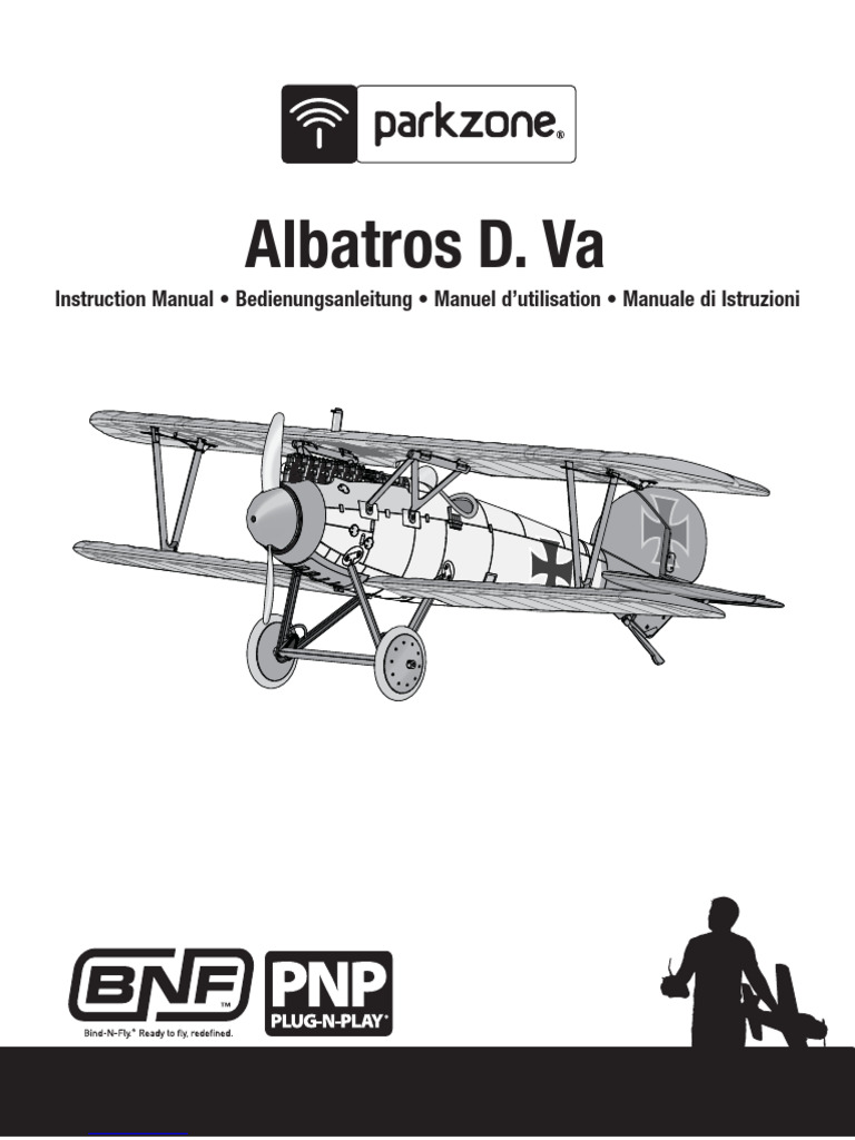Parkzone Albatros - D - Va Manual | PDF | Battery Charger | Flight Control Surfaces