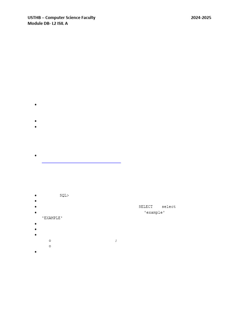 SQLPlus Command Editor Guide for Oracle | PDF | Sql | Databases