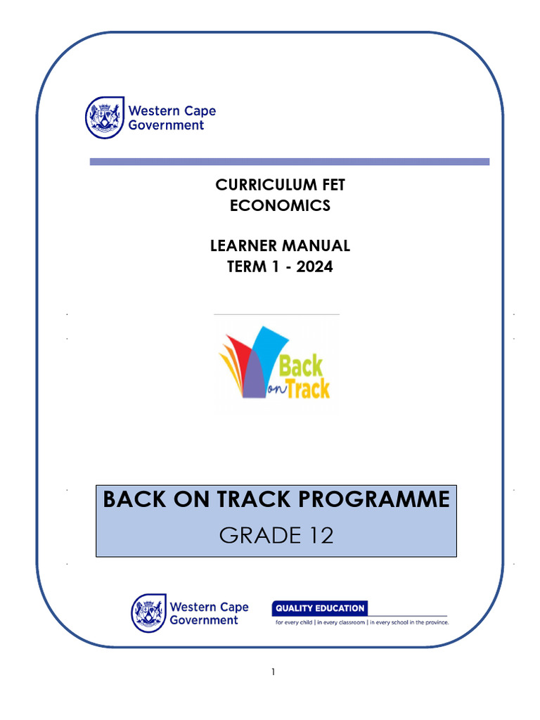 Grade 12 Economics Curriculum 2024 | PDF | Taxes | Consumption (Economics)