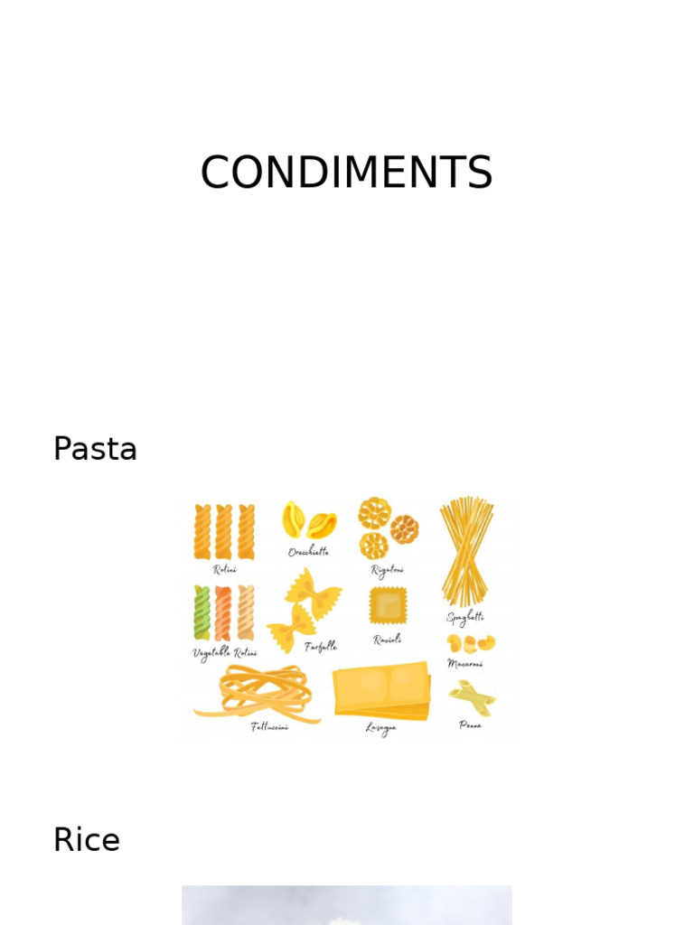 Eng 100 - Condiments | PDF