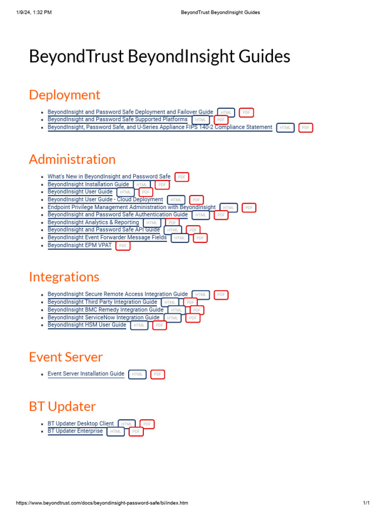 BeyondTrust BeyondInsight Guides | PDF