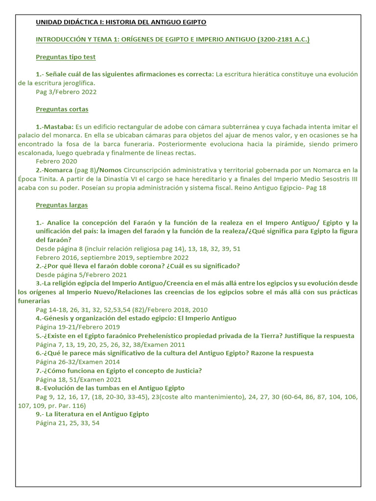 Historia del Antiguo Egipto: Orígenes y Imperios | PDF | Antiguo Egipto ...