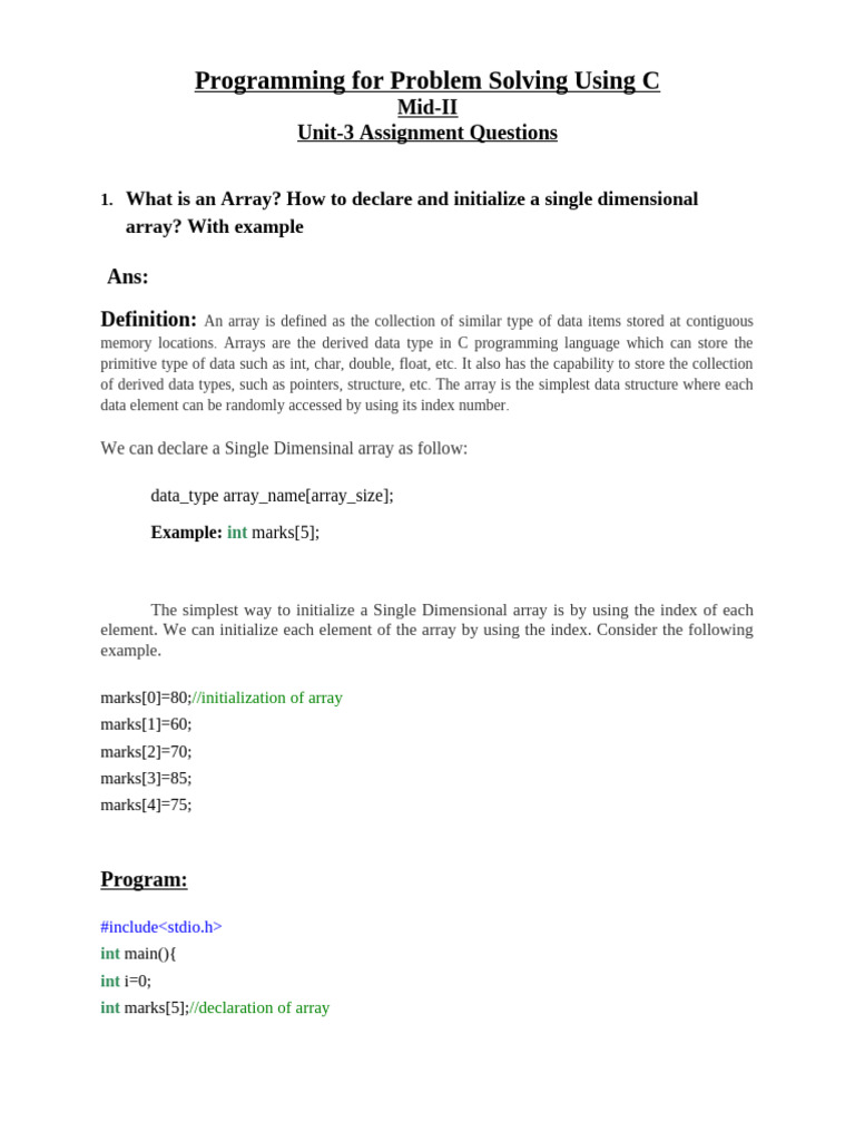 PPSC MID-II Unit-3 ASSIGNMENT QUESTIONS | PDF | Software Engineering | Computer Programming