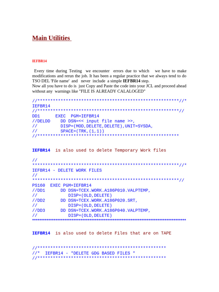 Utilities of Mainframe | PDF | Computer Architecture | System Software