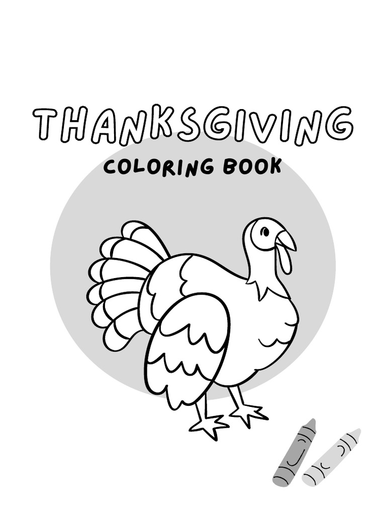 White Minimalist Thanksgiving Coloring Book Worksheet - 20250313 ...