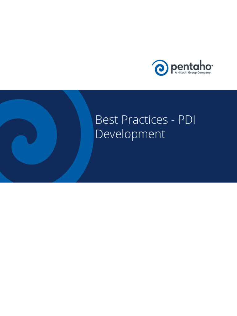 Pentaho Data Integration Development Guidelines | PDF | Directory (Computing) | Command Line ...