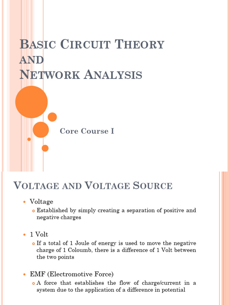 Basic Circuit Theory | PDF | Voltage | Inductor