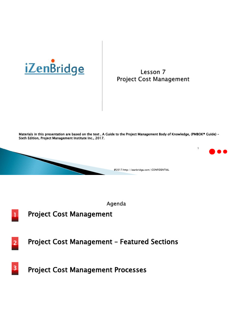 7 Lesson 7 Project Cost Management | PDF | Project Management | Business