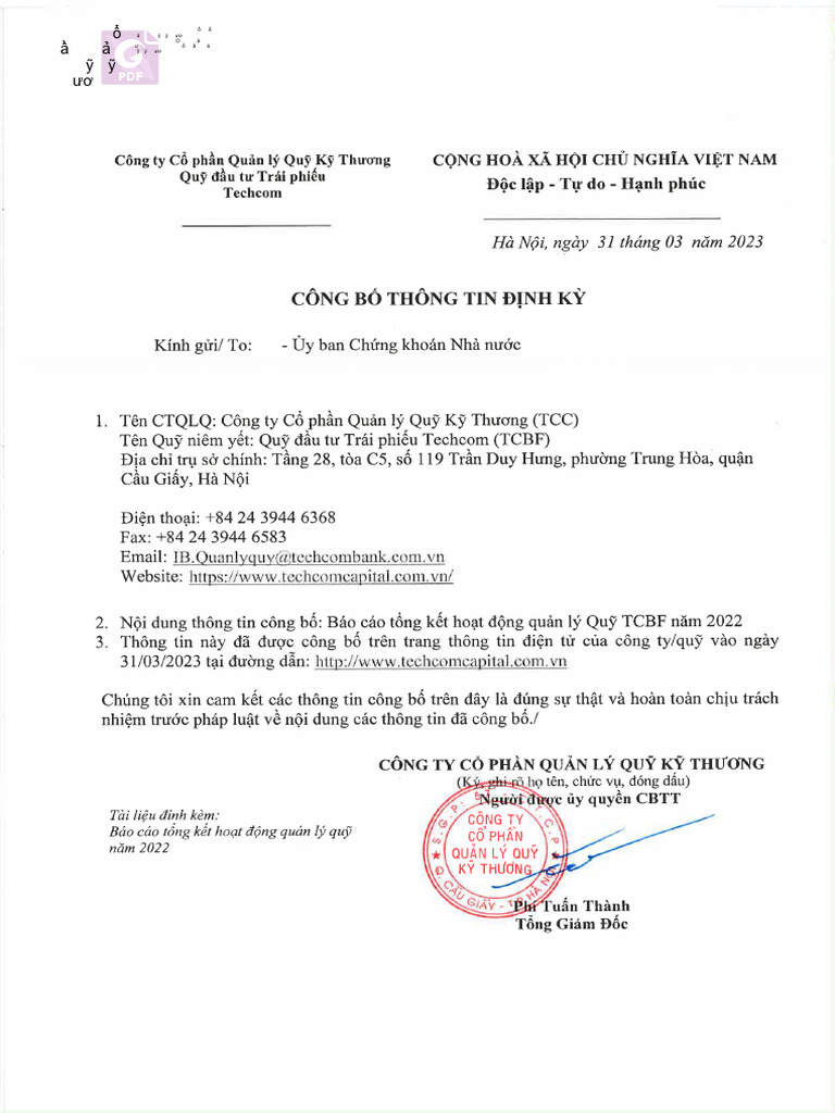 20230331 - TCBF - Bao cao tong ket quan ly quy nam 2022-dffdc4c3-12c9-49c3-9fde-21aa51010399 | PDF