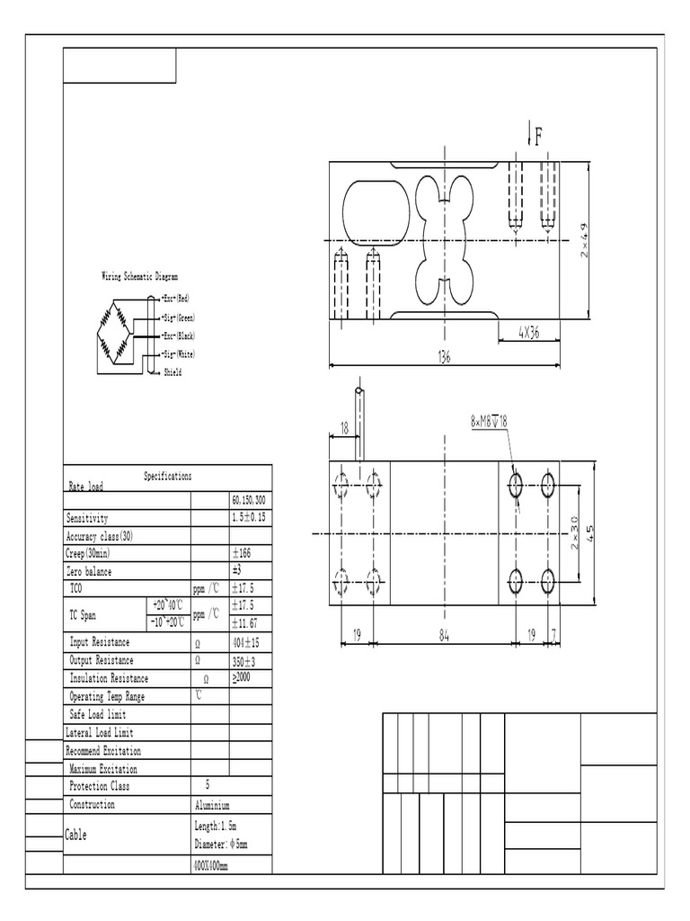 BCO Load Cell Specifications 60-300kg | PDF