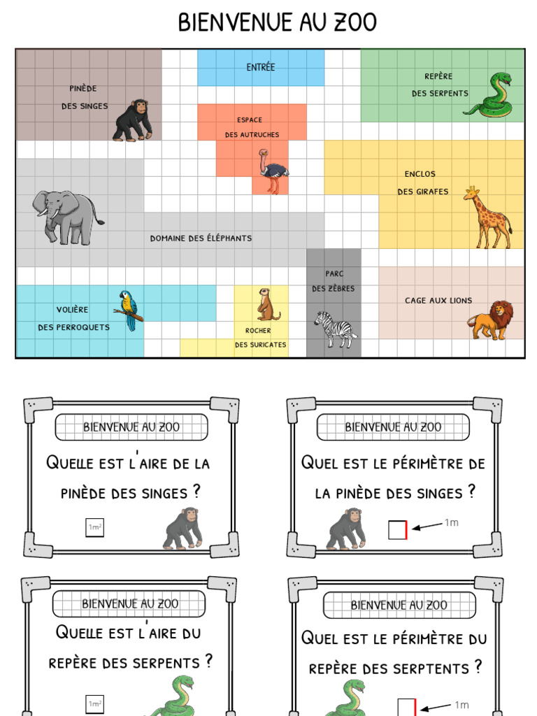 Calculs et activités au zoo | PDF | zoo | Zoologie