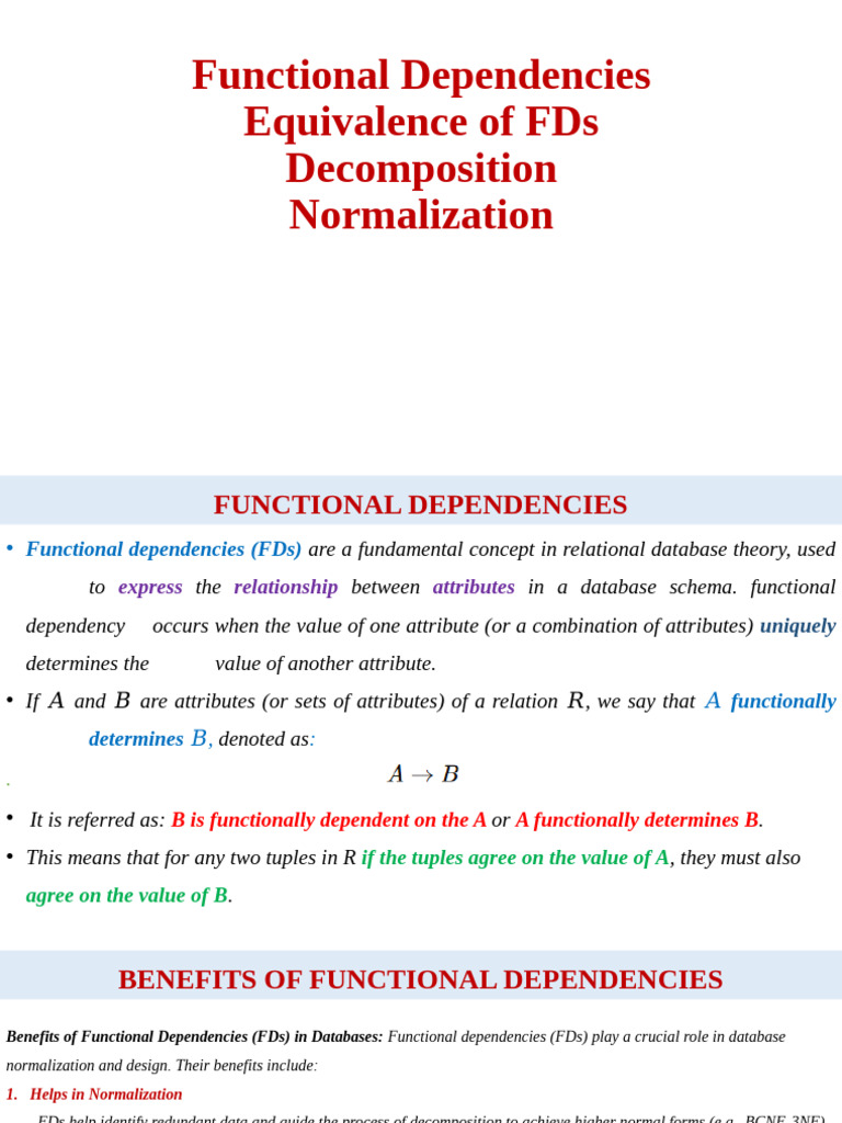 Understanding Functional Dependencies in Databases | PDF | Databases | Data