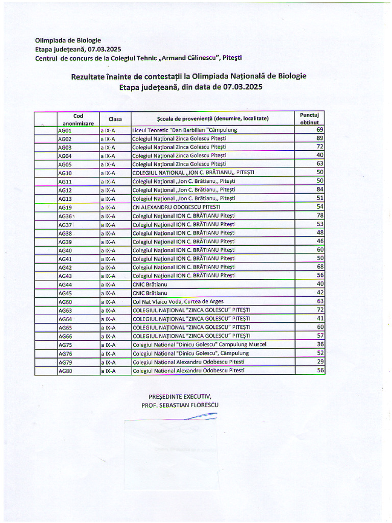 REZULTATE INIȚIALE OJB | PDF
