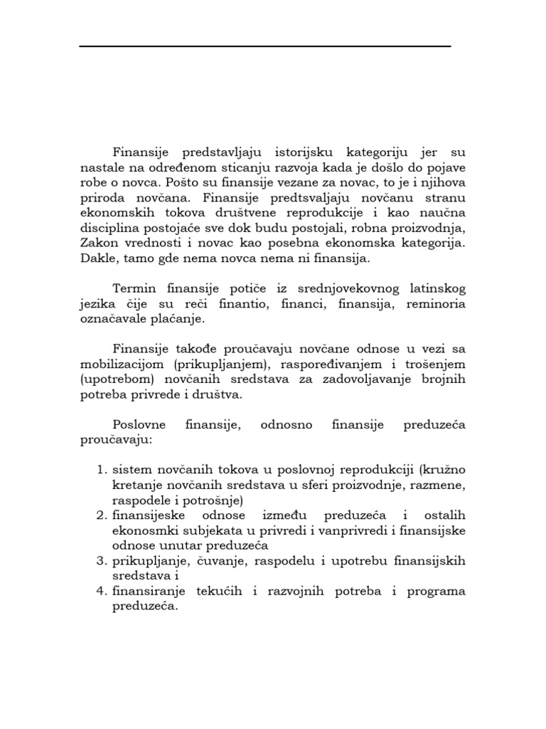 Finansijsko Poslovanje | PDF
