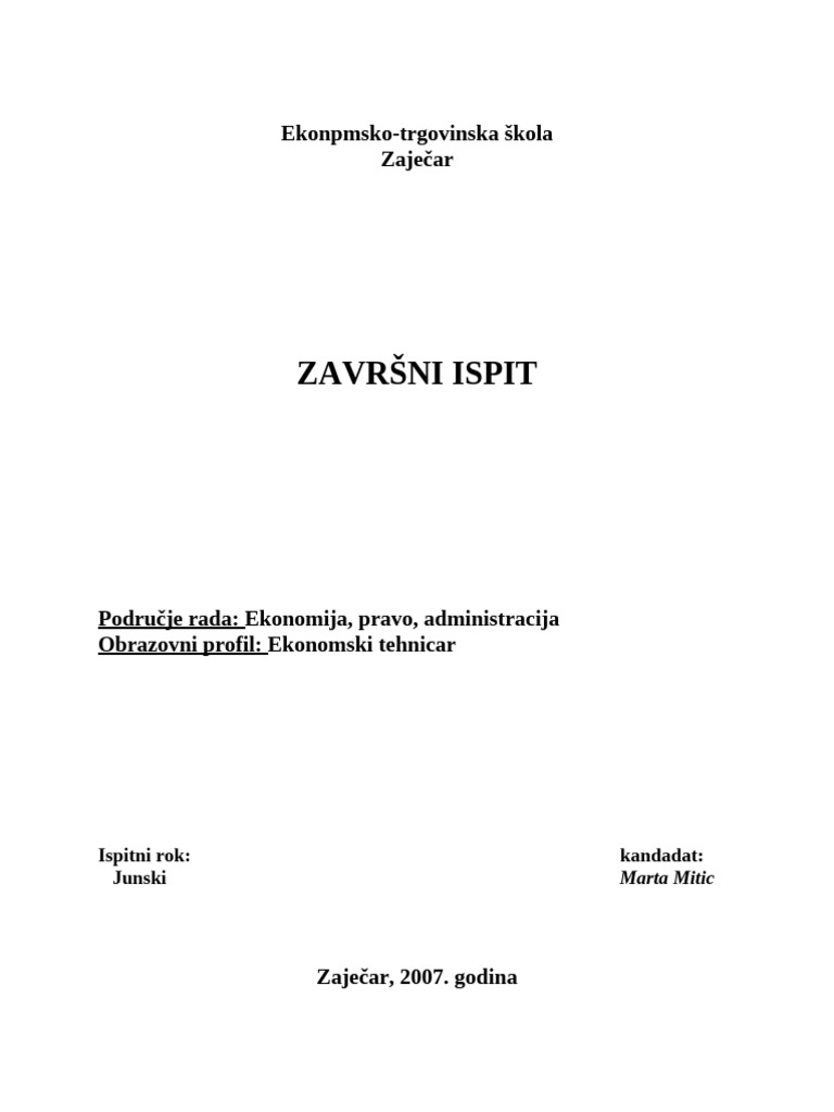 Maturski Martin | PDF