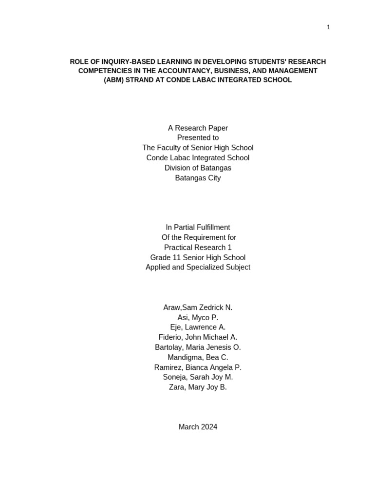 PR1 Research Group3 Updatemay23upateded | PDF | Inquiry Based Learning ...