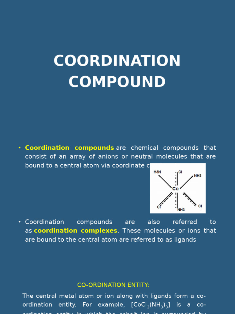 Understanding Coordination Compounds | PDF | Coordination Complex | Ligand