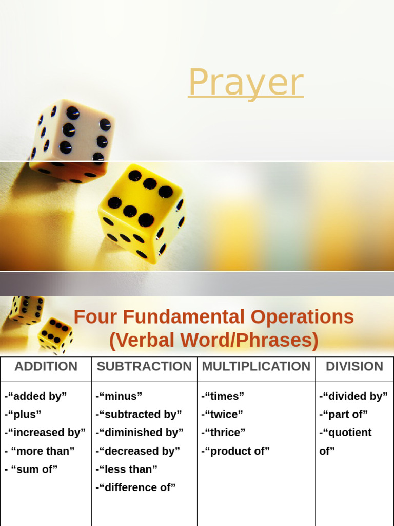 Verbal to Mathematical Operations Guide | PDF | Inequality (Mathematics ...