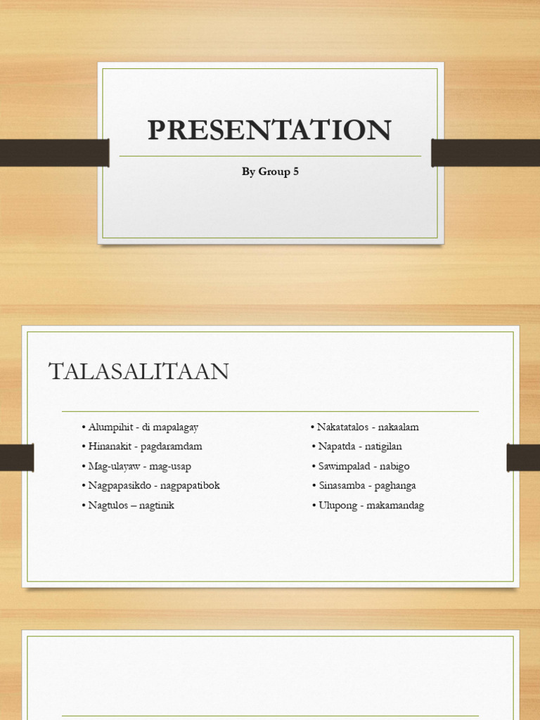 Filipino Presentation | PDF