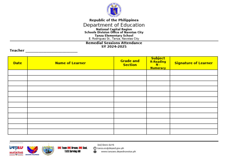 Remedial Sessions Attendance | PDF