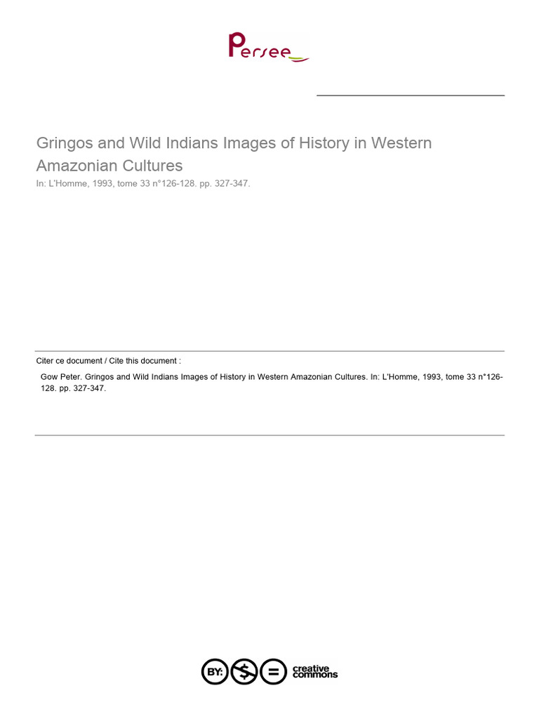 Gow_Gringos and Wild Indians | PDF | Ethnography