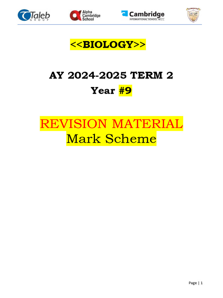 Year 9 Biology Revision Material | PDF | Urea | Excretion